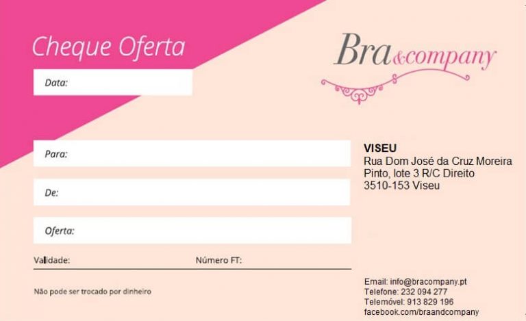 Cheque Oferta - Bra&Company